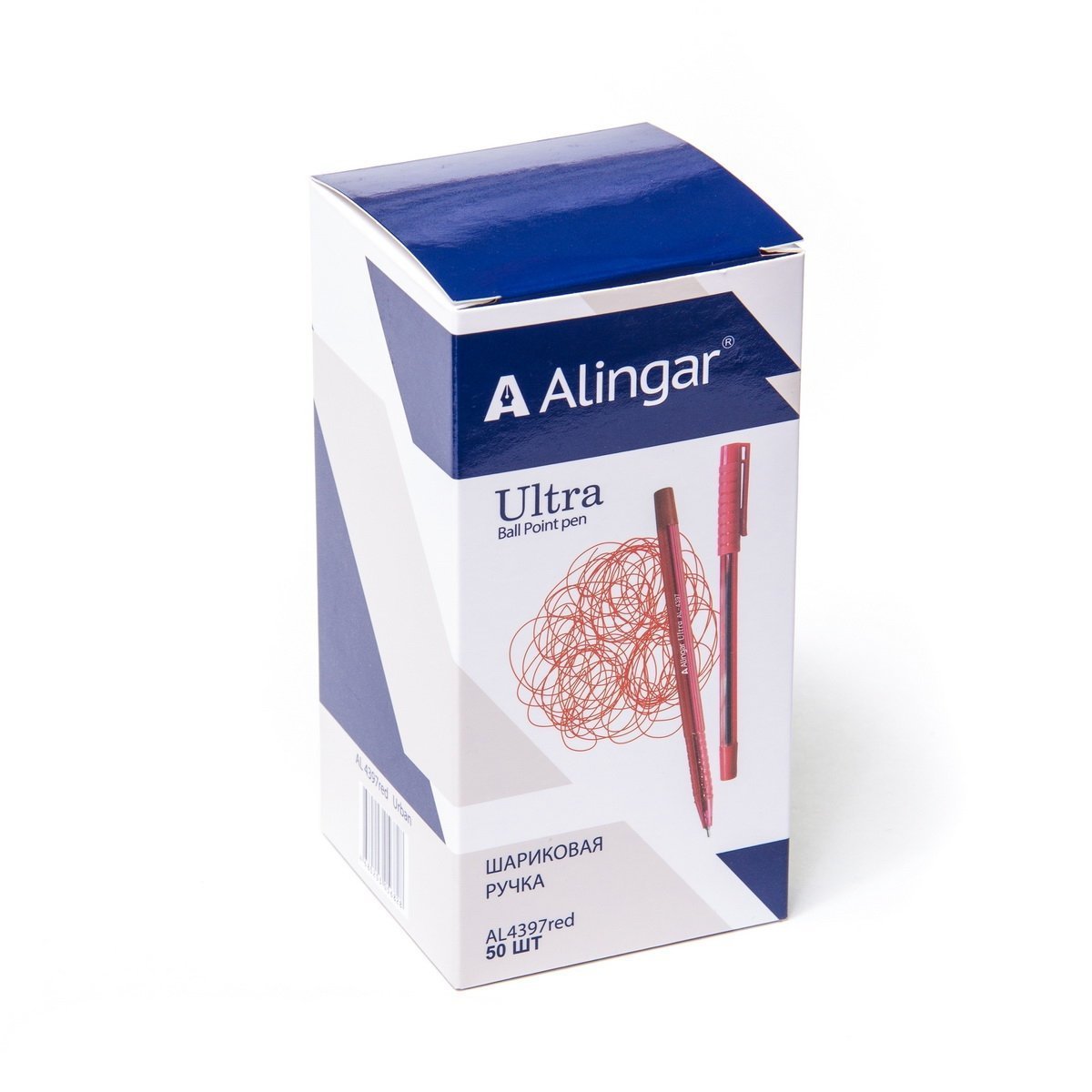Ручка шариковая, Alingar, "ULTRA" красная, 0,7 мм., пулевидный ...